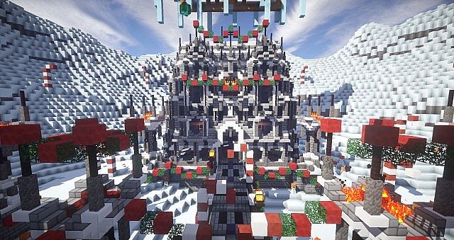 Christmas themed Spawn Minecraft Map