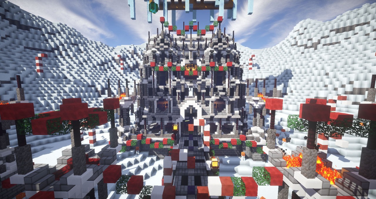 Christmas themed Spawn Minecraft Map