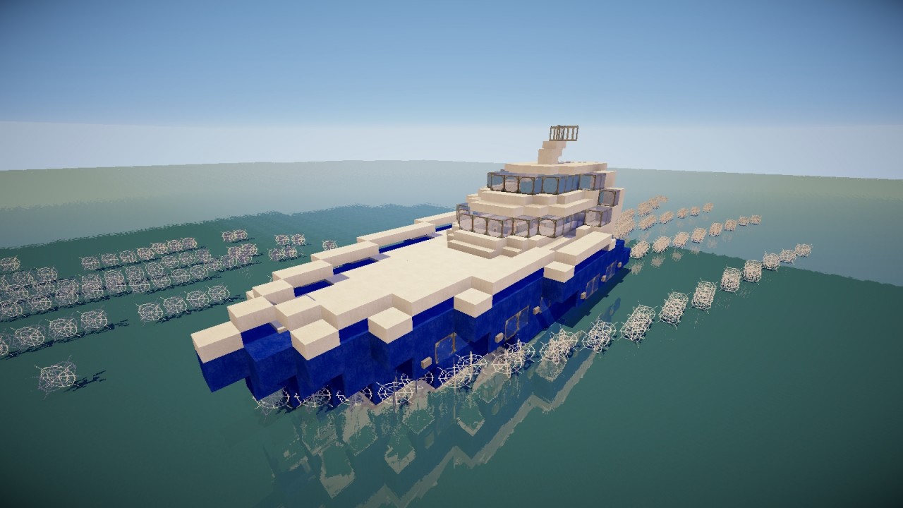 Voilier futuriste / Futuristic racing sailboat - Pentamaran ! Minecraft Map