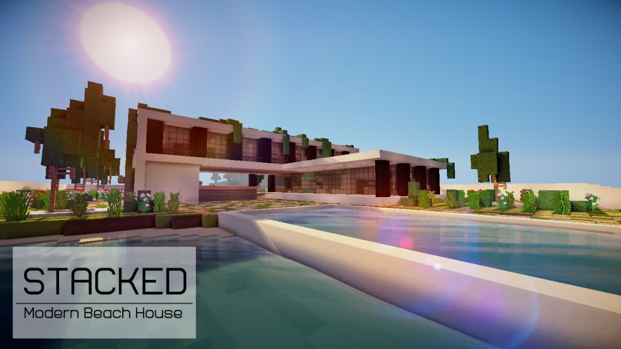 STACKED | Modern Beach House Minecraft Map