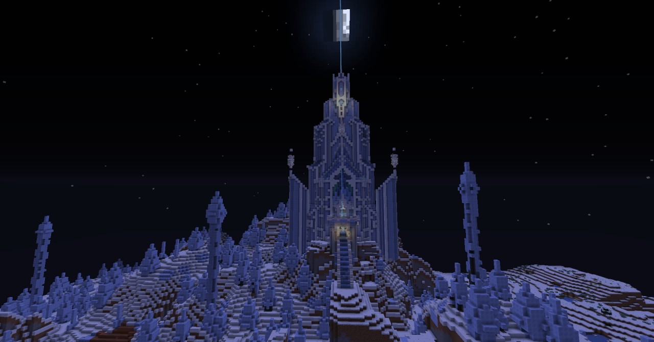 Elsa's Ice Castle from Disney's Frozen movie +DL Minecraft Map