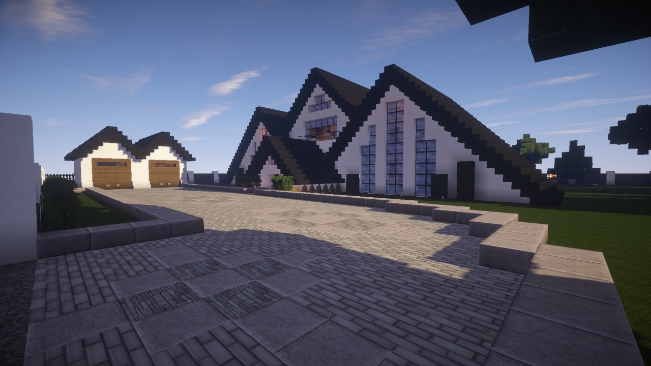 Modern Triple Apex House Minecraft Map