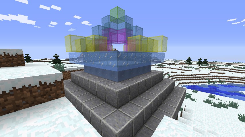 Abstract 3D Art Beacon like structure Minecraft Map