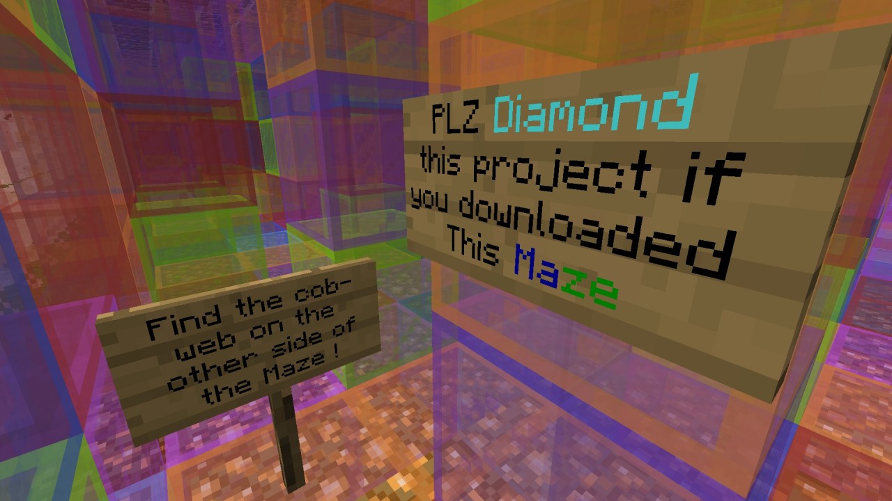 Color Stained Glass Maze (+DOWNLOAD) Minecraft Map