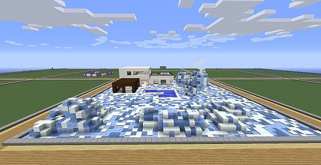 Ice world and Modern House Minecraft Map