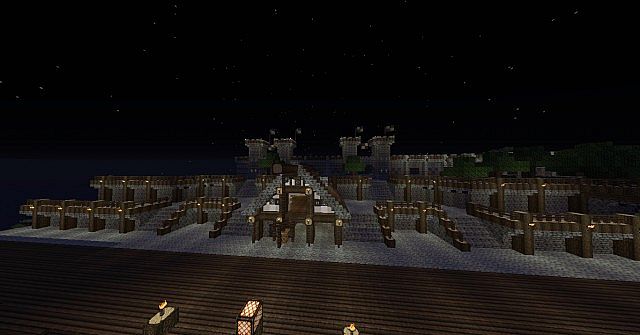 medieval harbour city Minecraft Map