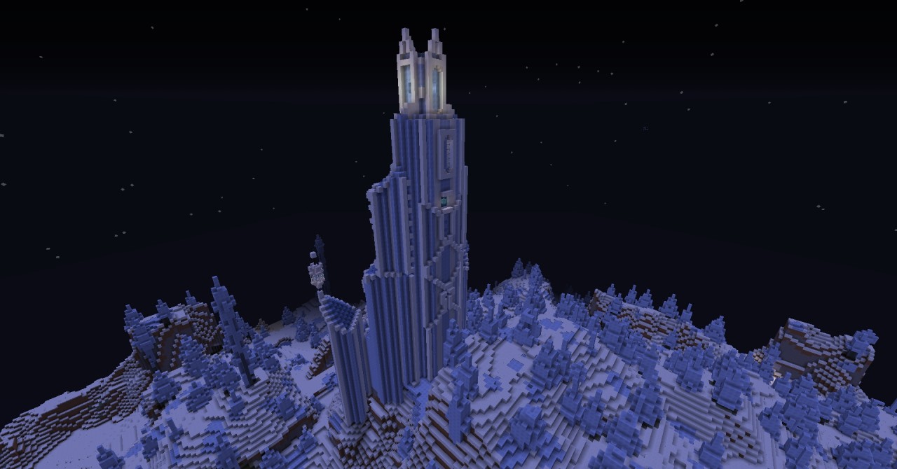 Elsa's Ice Castle from Disney's Frozen movie +DL Minecraft Map