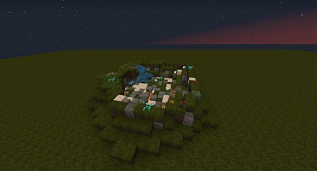 Miniture "Caveman" Campfire Minecraft Map