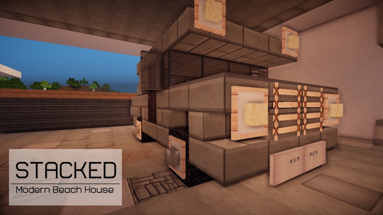 STACKED | Modern Beach House Minecraft Map