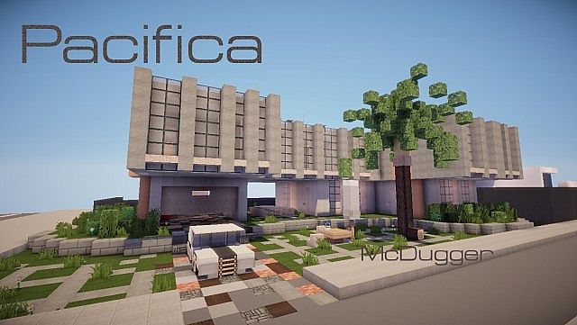 Pacifica House / Brutalism / Metropolis Minecraft Map