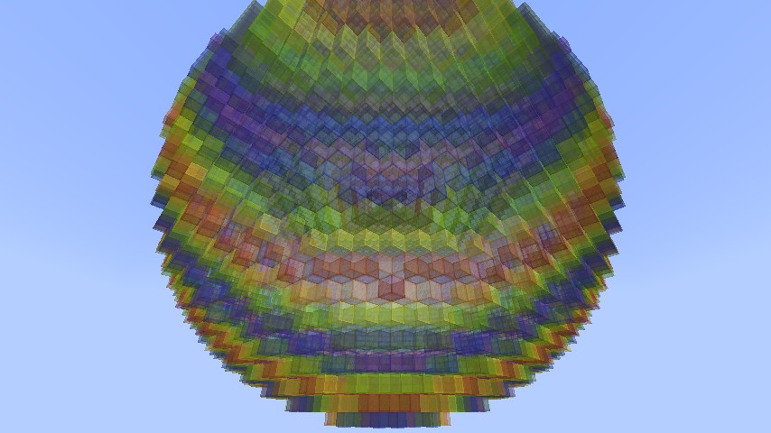 Rainbow Sphere Structure Minecraft Map