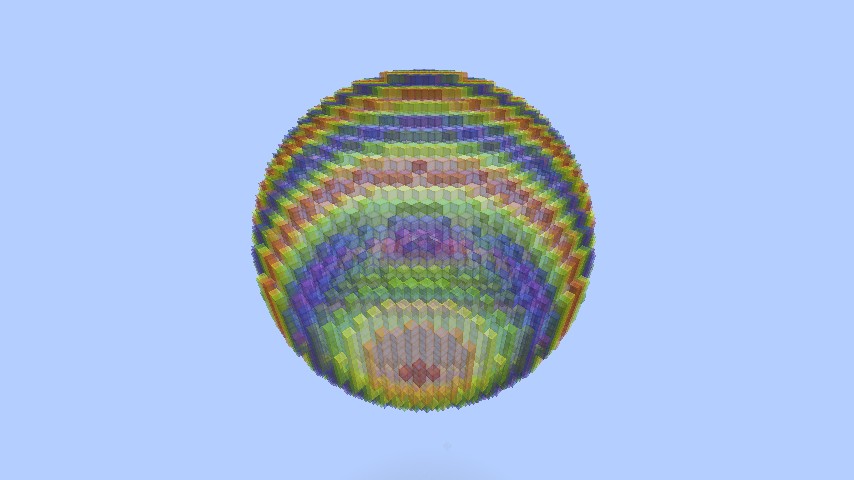Rainbow Sphere Structure Minecraft Map