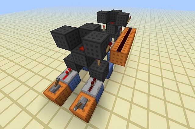 MK's Full Adder - Ripple Carry [4x4x10] [6 tick sum, 3 tick carry] Minecraft Map