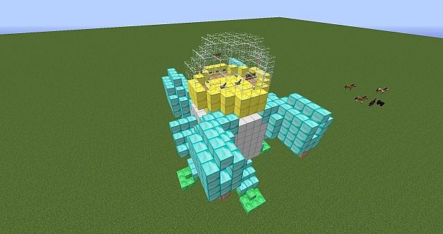 Redstone Controllable/ Movable Mech Suit Minecraft Map