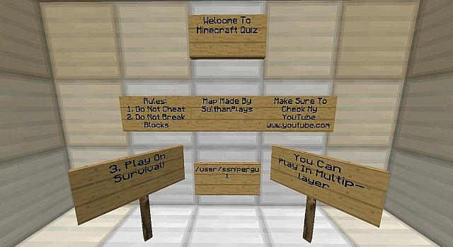 Minecraft Quiz! Minecraft Map