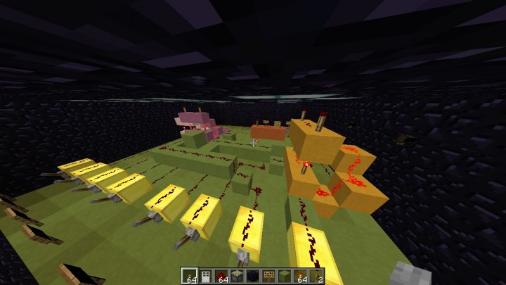 4 bit addition (V2) and subtraction (V1) modules for an ALU Minecraft Map