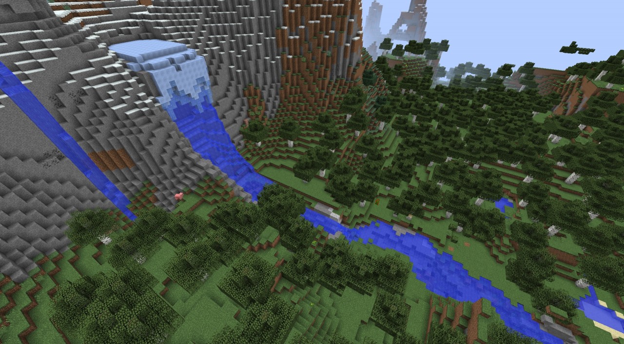 Frozen waterfall Minecraft Map