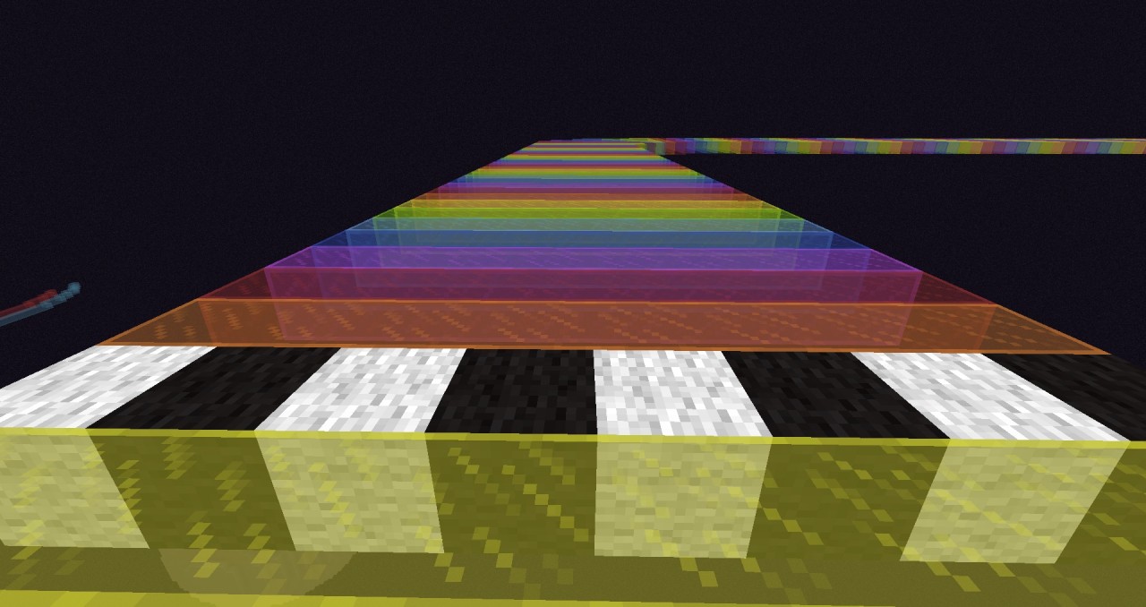 Super Mario Kart (SNES) Rainbow Road Minecraft Map