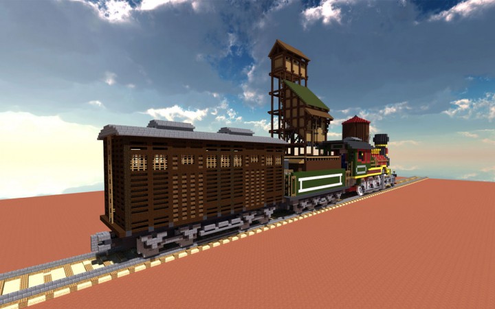 Steam Locomotive and Coaling tower Minecraft Project