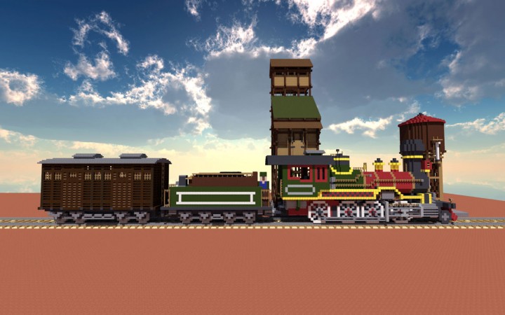 Steam Locomotive and Coaling tower Minecraft Project