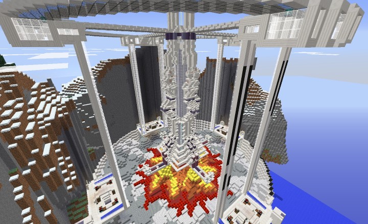 Rocket Launchpad Server Spawn Minecraft Map
