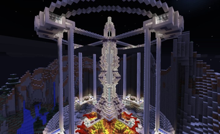 Rocket Launchpad Server Spawn Minecraft Map