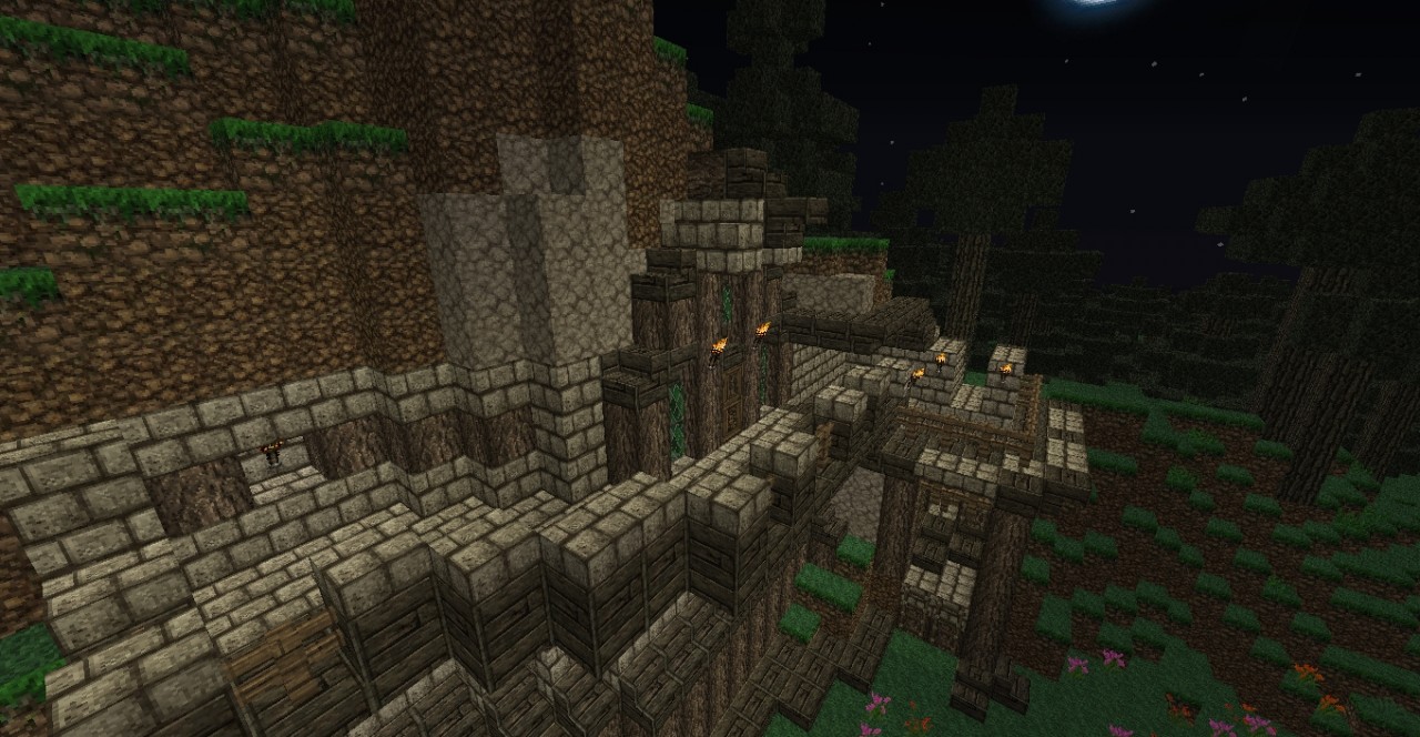 Rustic Home inside Hill Minecraft Map