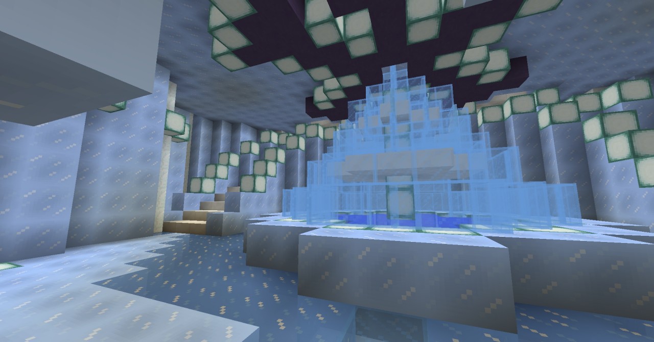 Elsa's Ice Castle from Disney's Frozen movie +DL Minecraft Map