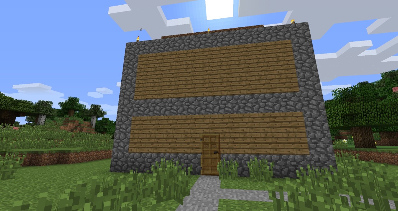 three story house with watchtower and mob spawner Minecraft Map