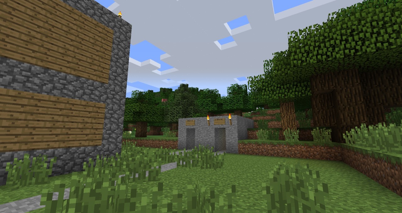 three story house with watchtower and mob spawner Minecraft Map