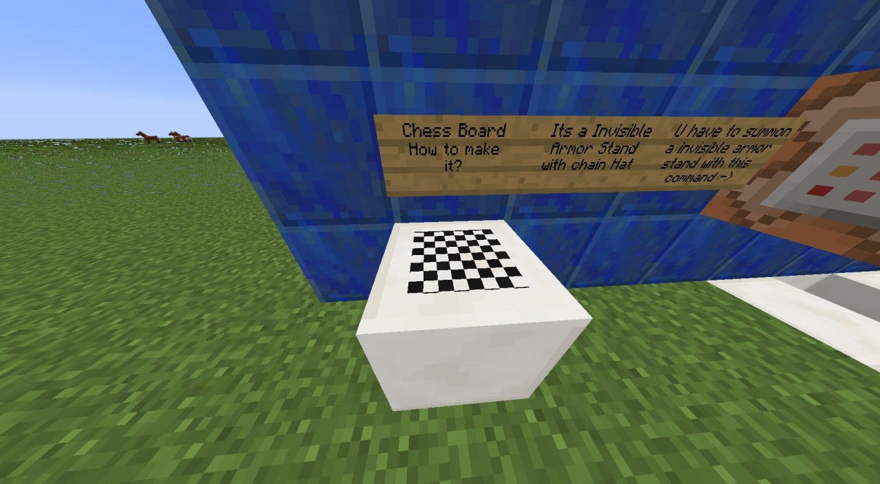 Chess Board in Vanilla 1.8 ( Deco ) Minecraft Map