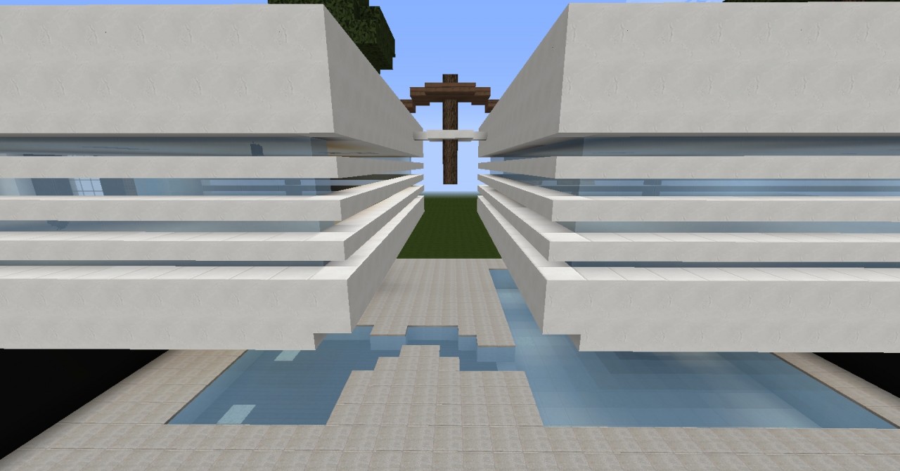 Long modern concept house 1 Minecraft Map