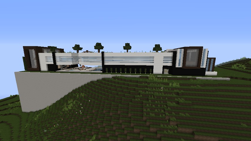 Long modern concept house 1 Minecraft Map
