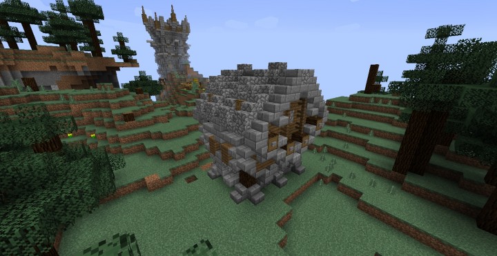 Medieval House, its so round! Minecraft Map