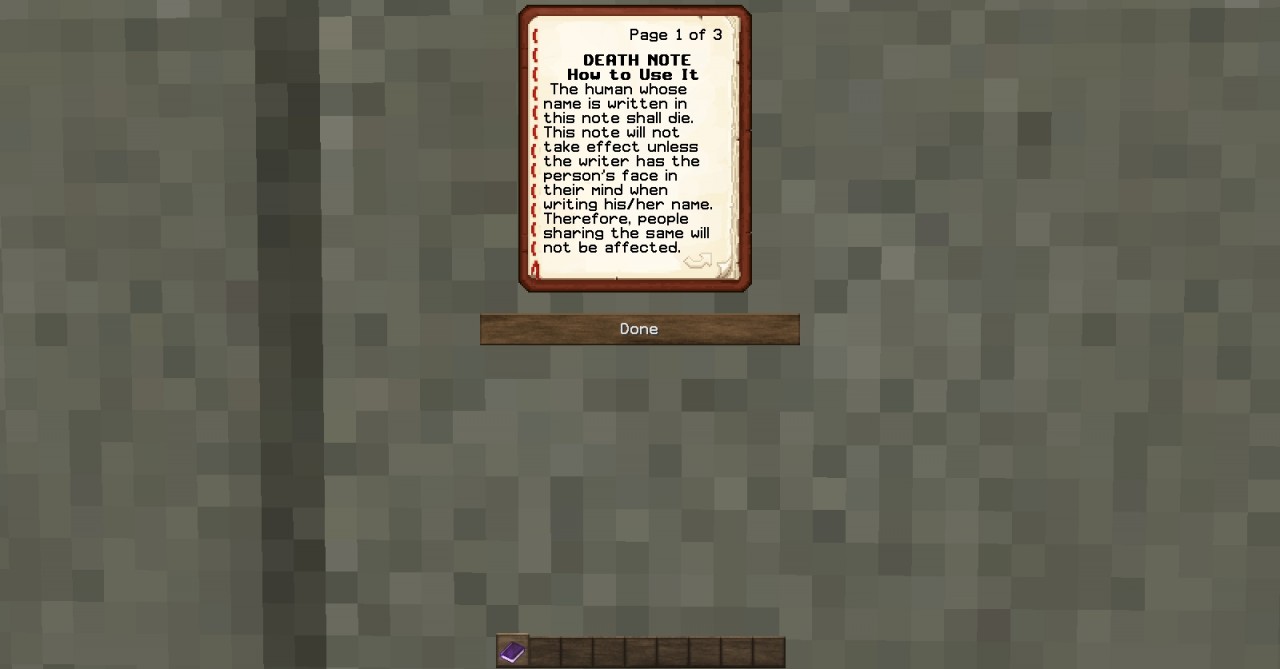 Minecraft Murderer (Death Note Version) Minecraft Map