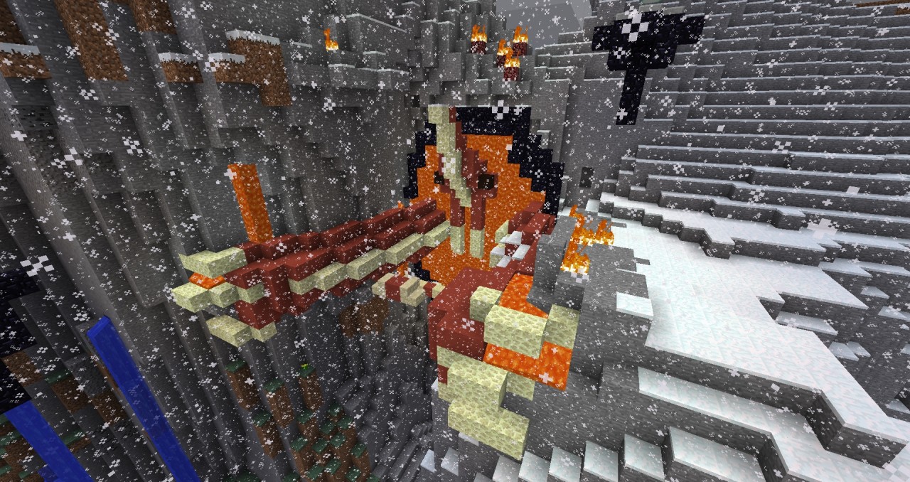 Ant Lion Demon emerging from Hell Portal Minecraft Map