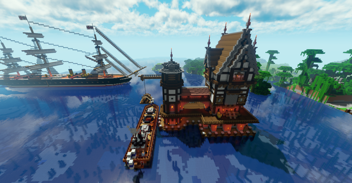 Mittelalter Hafen Minecraft Map