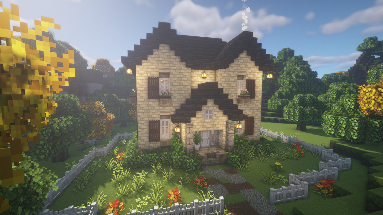 English Suburban House | Minecraft Build | My First Build :D Minecraft Map