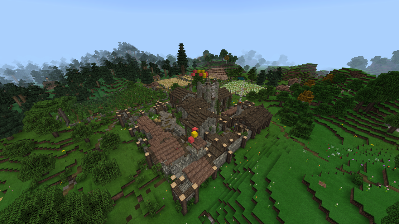 Ravenbrook Manor (Medieval fantasy built in survival) Bedrock Minecraft Map