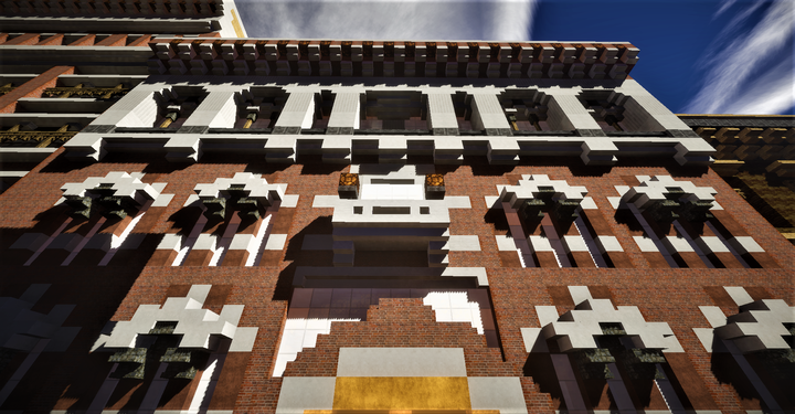 warrior's building (neomedieval+Chicago style architecture) Minecraft Map