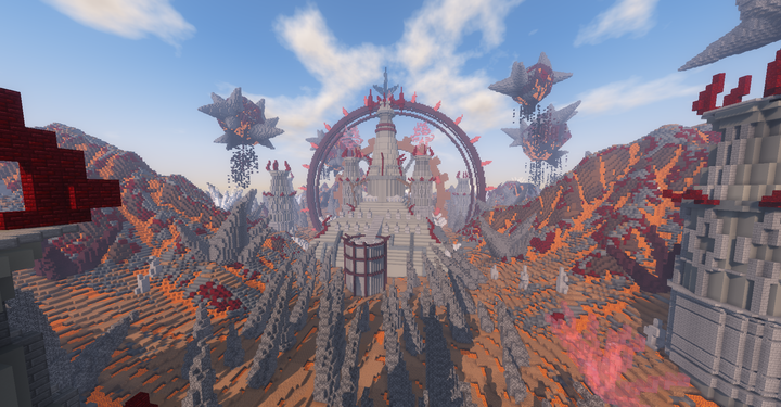 Hell themed lobby! 200x200 size. Version 1.12.2 Minecraft Map