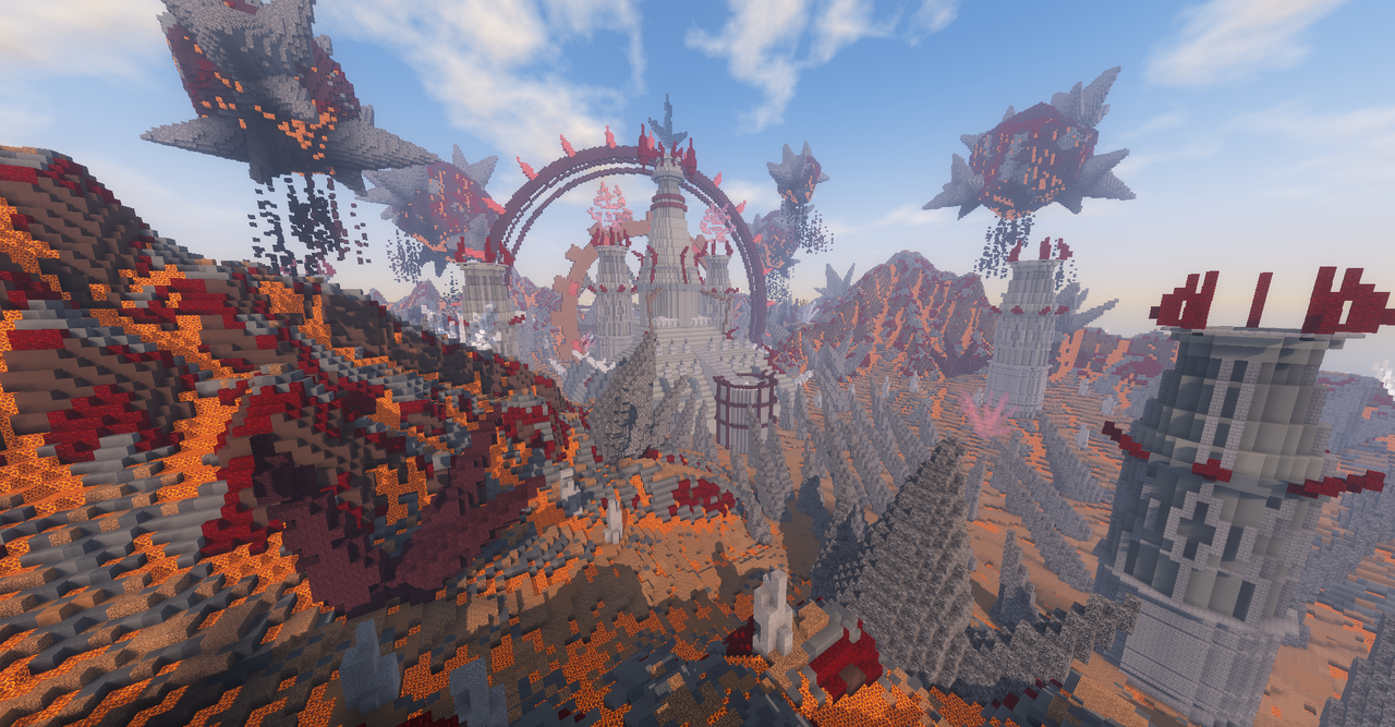 Hell themed lobby! 200x200 size. Version 1.12.2 Minecraft Map
