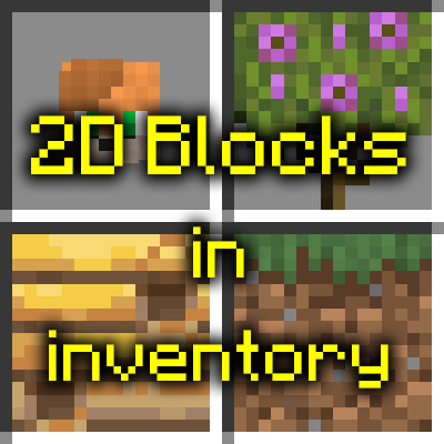 GUI 2D Blocks in inventory Minecraft Texture Pack