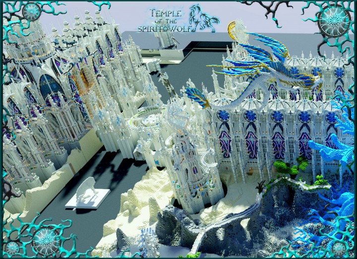 Temple of the spirit wolf One of the biggest project in minecraft -By ...