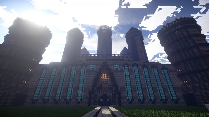 Giant Dark Medieval Castle Minecraft Map