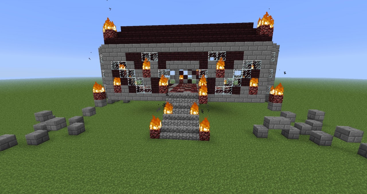 The truly very first fire building I made. Minecraft Map