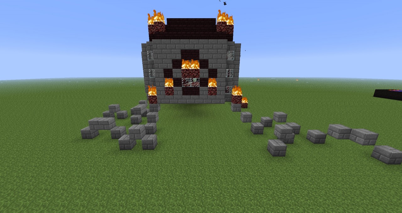 The truly very first fire building I made. Minecraft Map