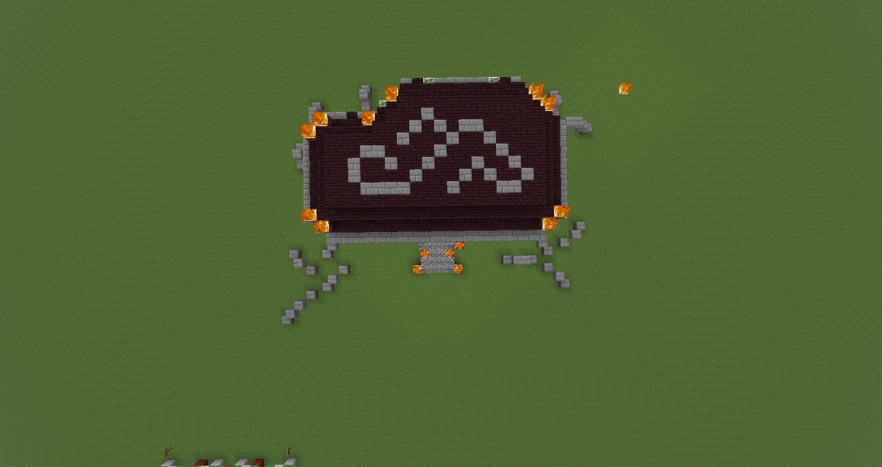 The truly very first fire building I made. Minecraft Map