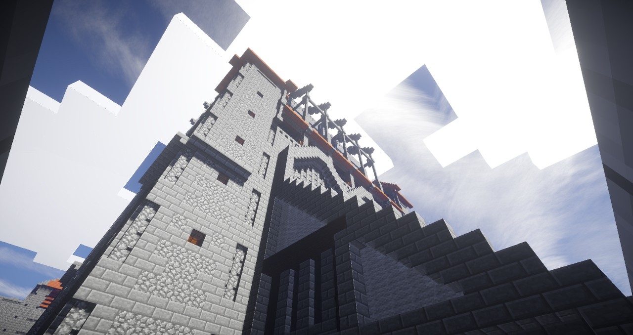 DraXX's Cathedral - with winged ice angel effigy Minecraft Map