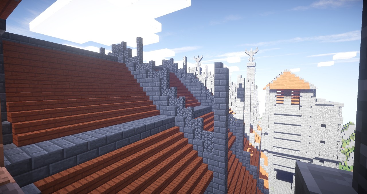 DraXX's Cathedral - with winged ice angel effigy Minecraft Map